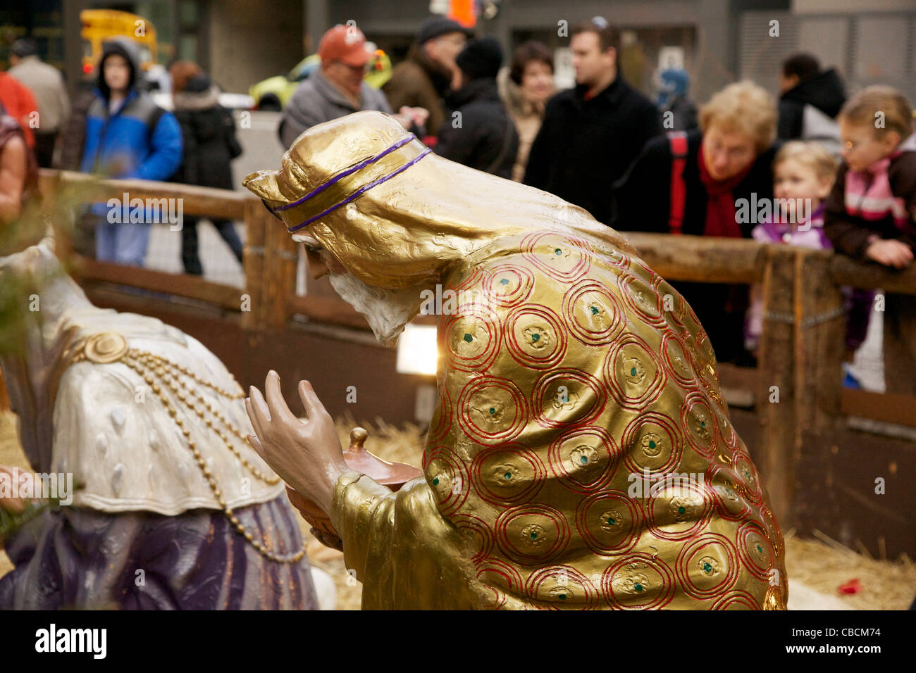 Magi statue. Nativity scene Daley Center Plaza. Chicago ...