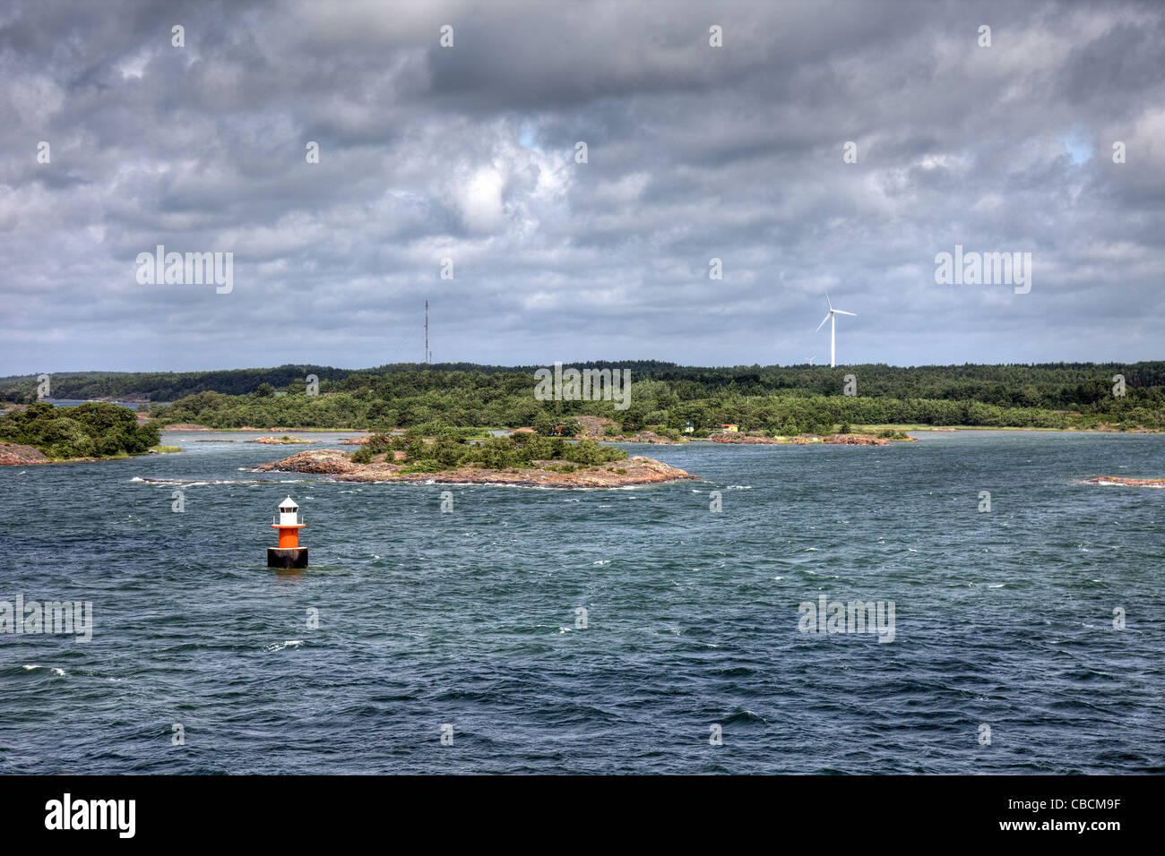 Baltic sea archipelago. Dramatic sky during summer day. Europe Stock ...