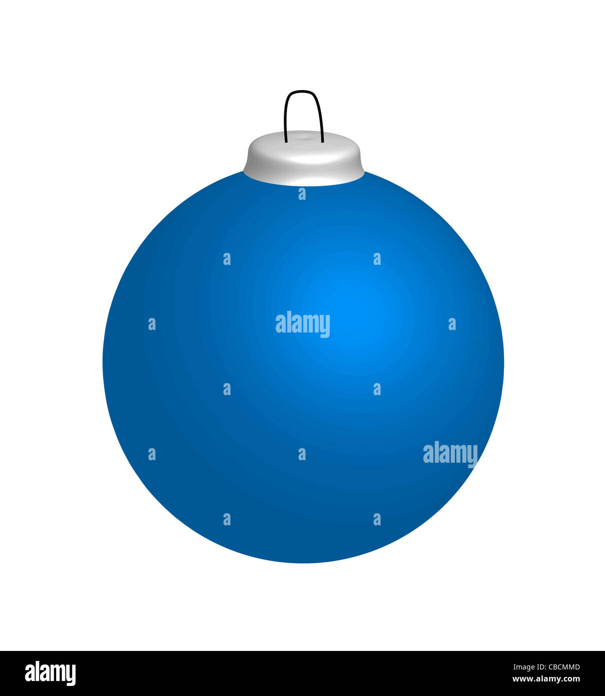 Blue christmas ball, illustration Stock Photo - Alamy