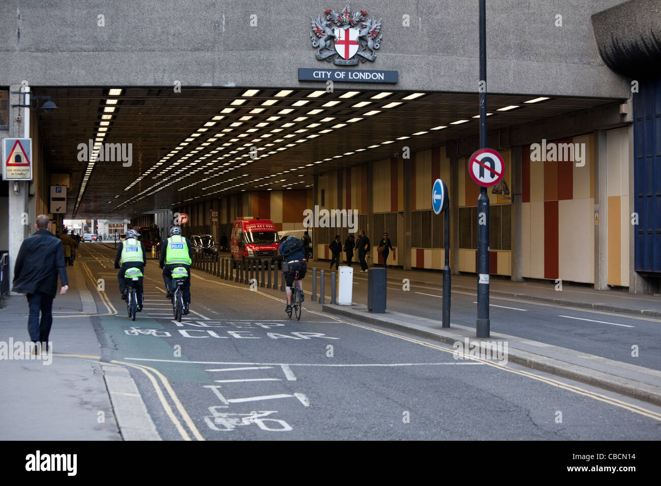 Beech Street underpass, The Barbican, London, England, UK, GB Stock ...