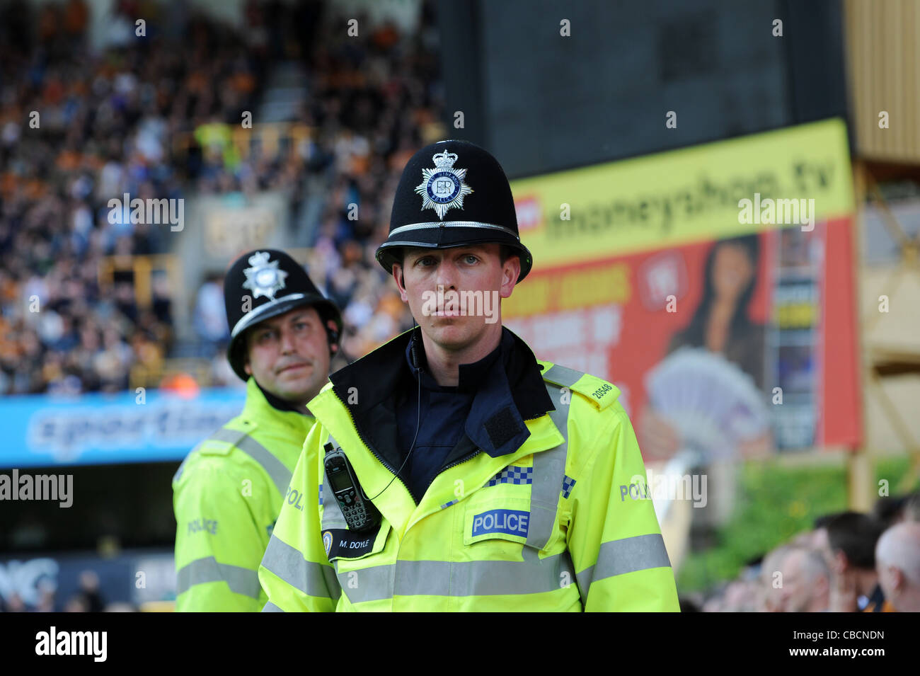 Male police officers at football match Uk Stock Photo - Alamy