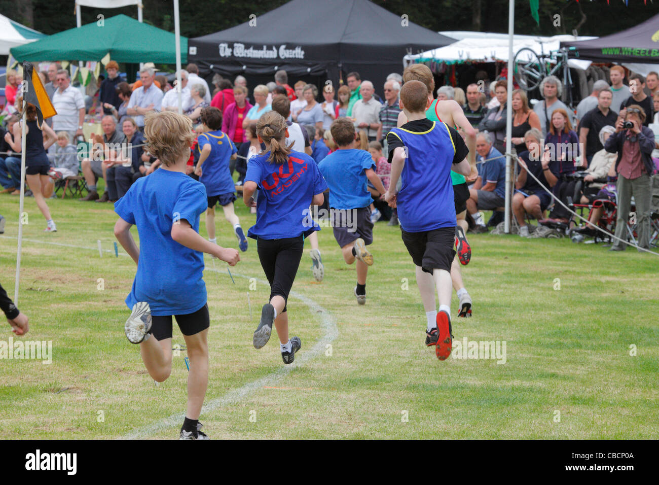 Young Athletes racing at Ambleside Sports, The Lake District, Cumbria ...