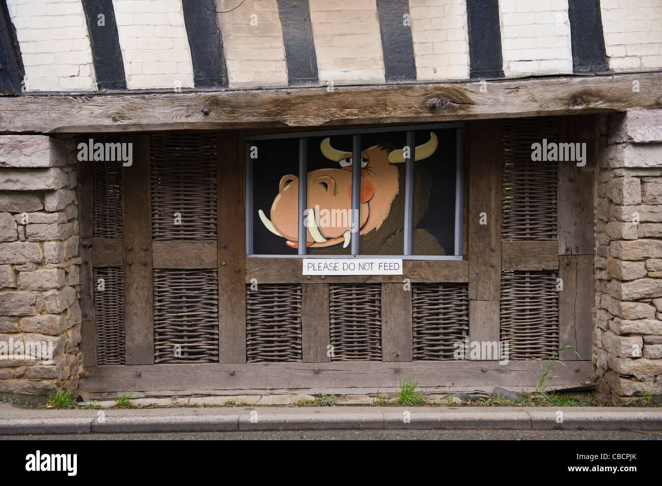 Timber framed period house being restored using traditional methods in ...