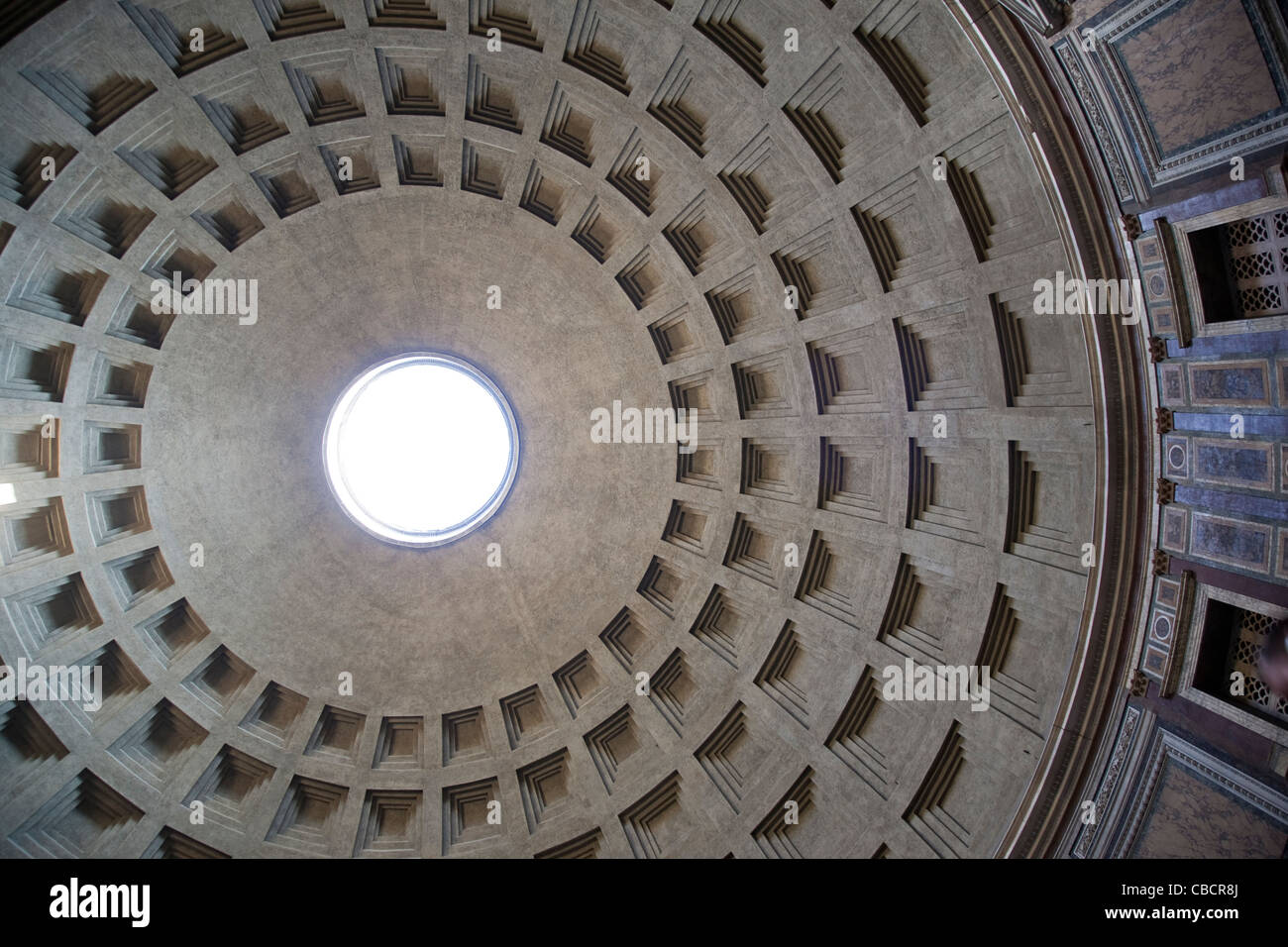 Dome Ceiling of the Pantheon Church in Rome, Italy, Europe Stock Photo ...