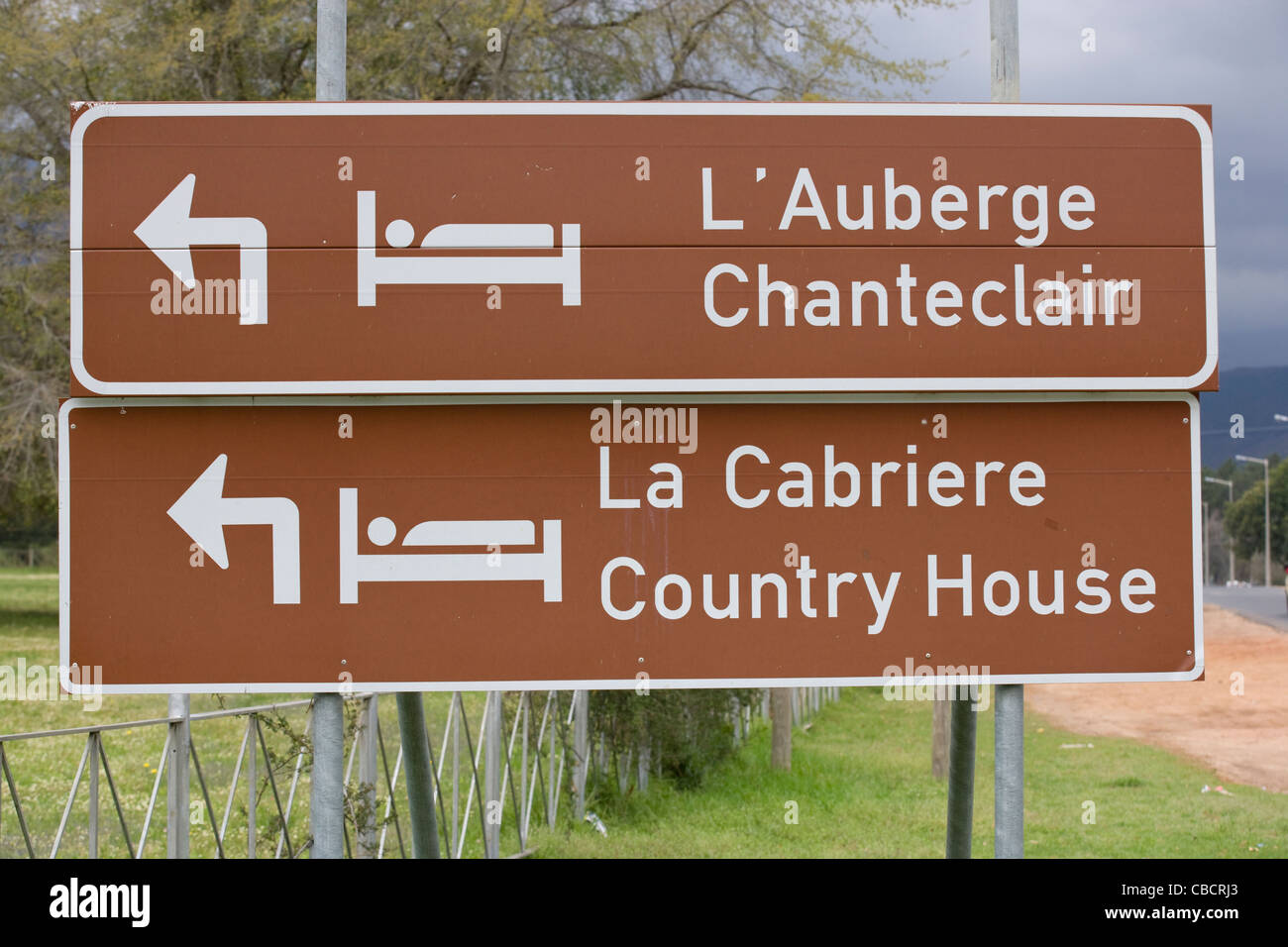 South Africa: Cape hotel signs Stock Photo - Alamy