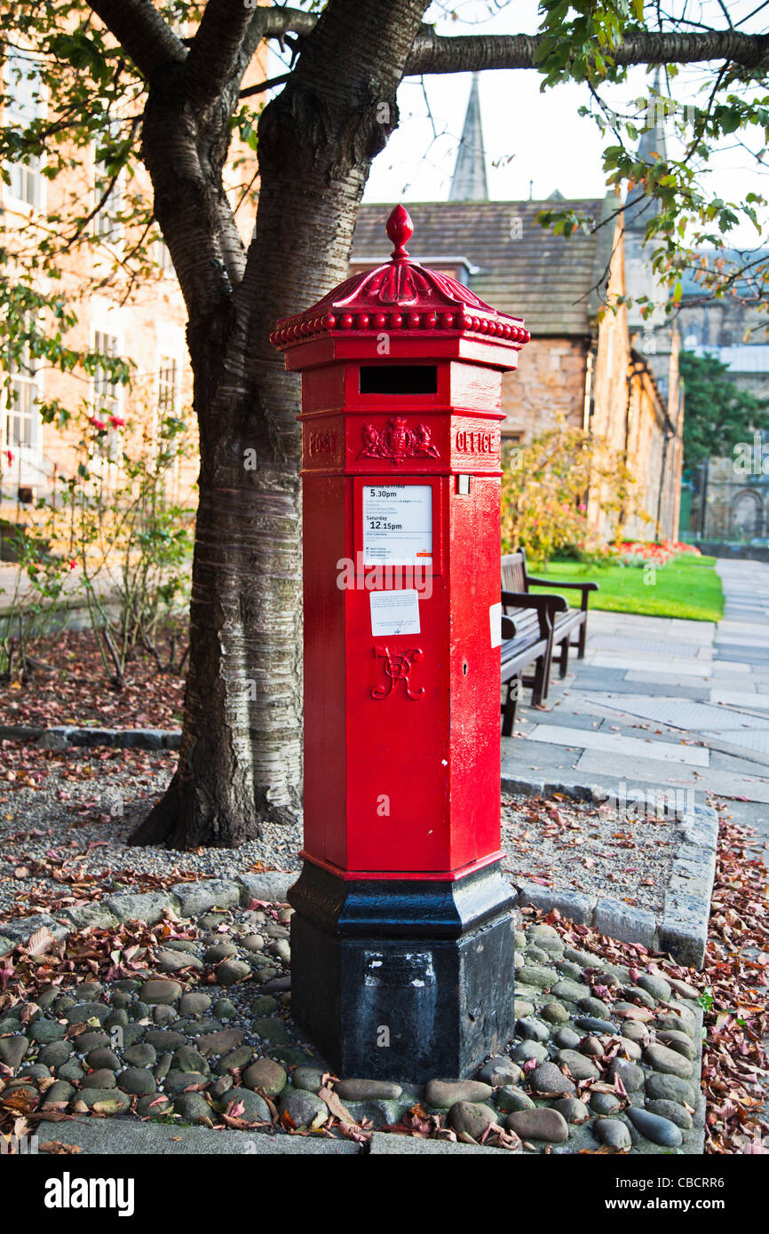 Sightseeing: view of an unusual old fashioned historic hexagonal red ...