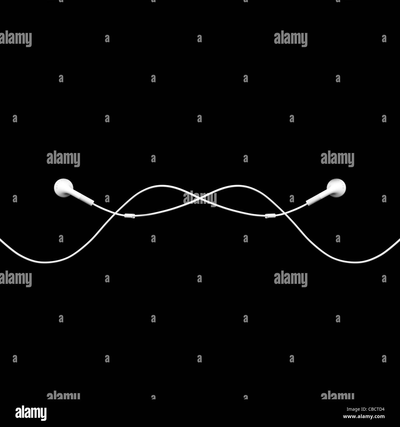 apple earphones in an abstract way Stock Photo - Alamy