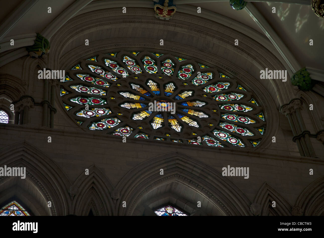 Rose window York Minster england Stock Photo - Alamy