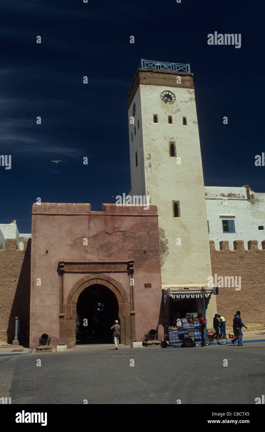 Morocco, Essaouira, one of the main gates to the walled city Stock ...