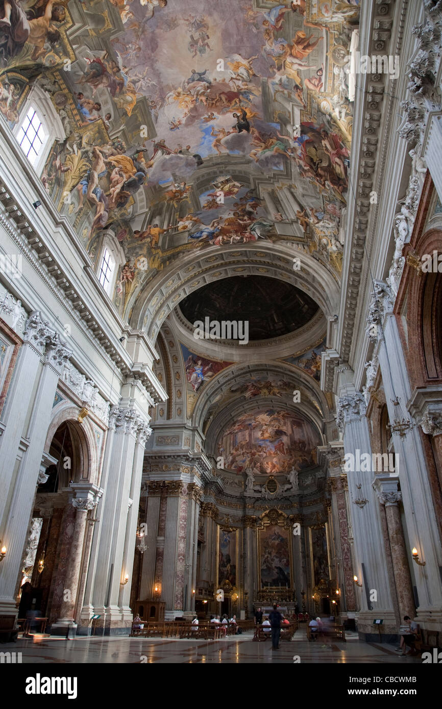 Interior of Chiesa di Sant Ignazio di Loyola Church; Rome, Italy Stock ...