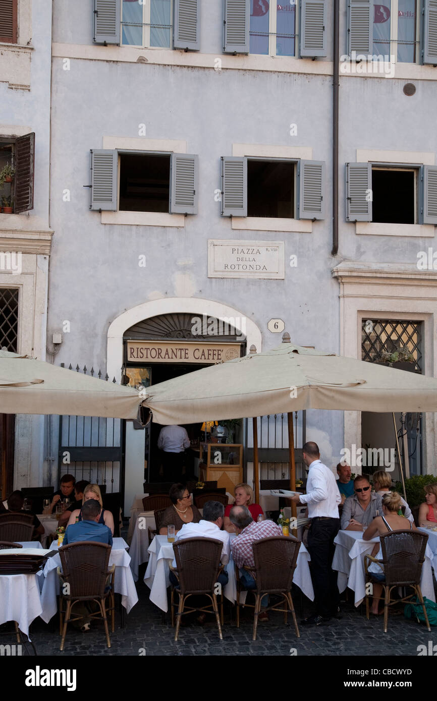 Restaurant Terrace in the Piazza della Rotonda, Rome, Italy, Europe ...