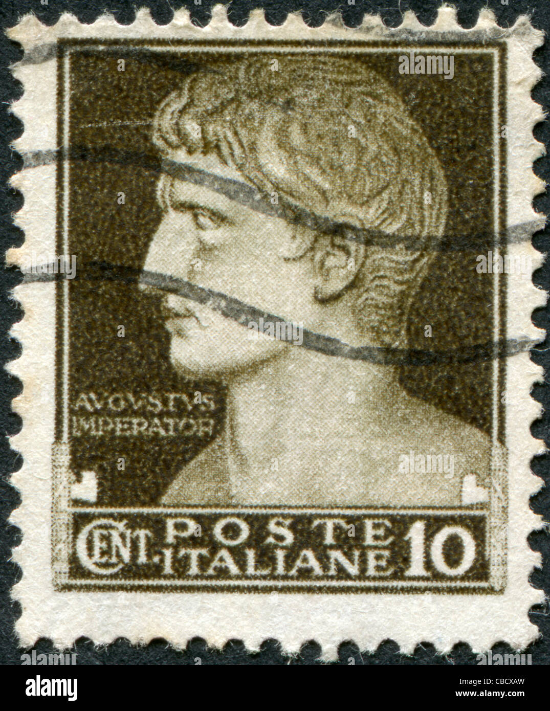 ITALY - CIRCA 1929: A stamp printed in Italy, shows Augustus Caesar ...