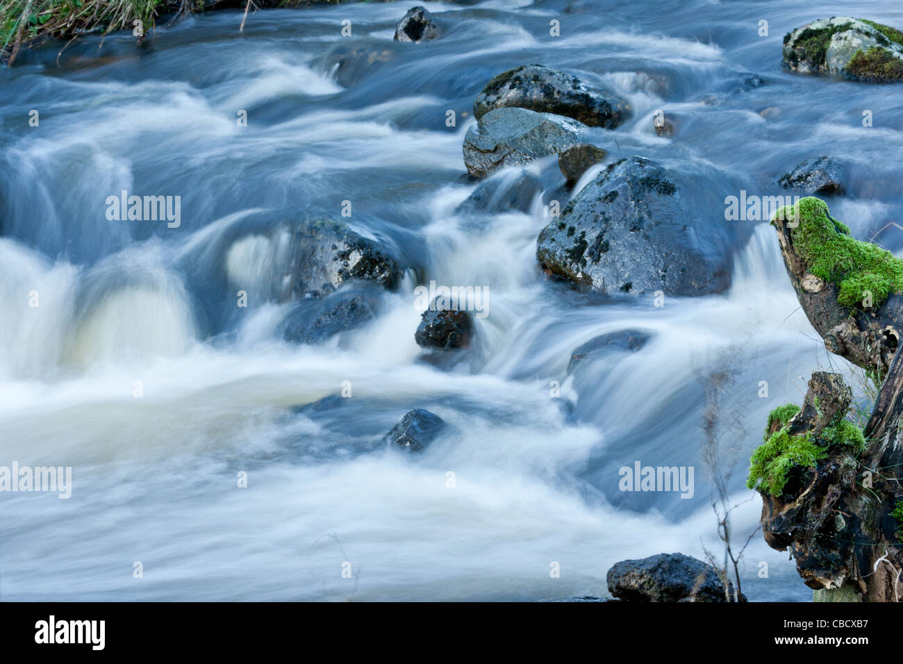 Fast flowing river with rocks Stock Photo - Alamy