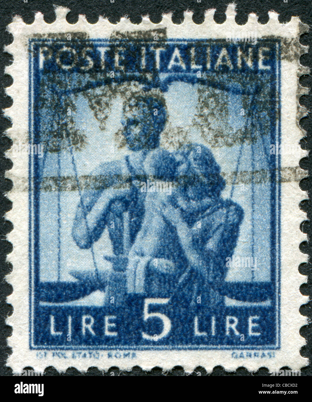 ITALY - CIRCA 1945: A stamp printed in Italy, shows the United Family ...