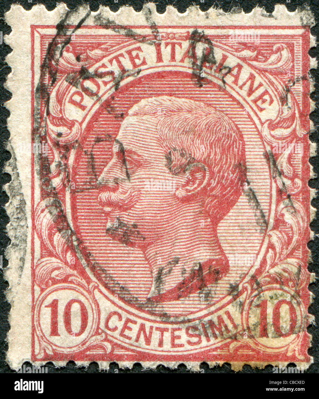 ITALY - CIRCA 1906: A stamp printed in Italy, shows the King of Italy ...