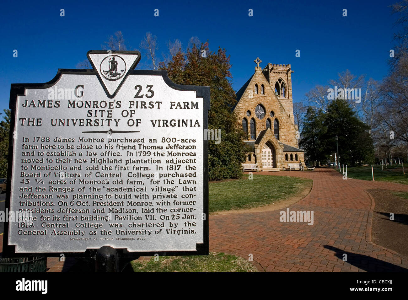 Charlottesville historic marker hi-res stock photography and images - Alamy