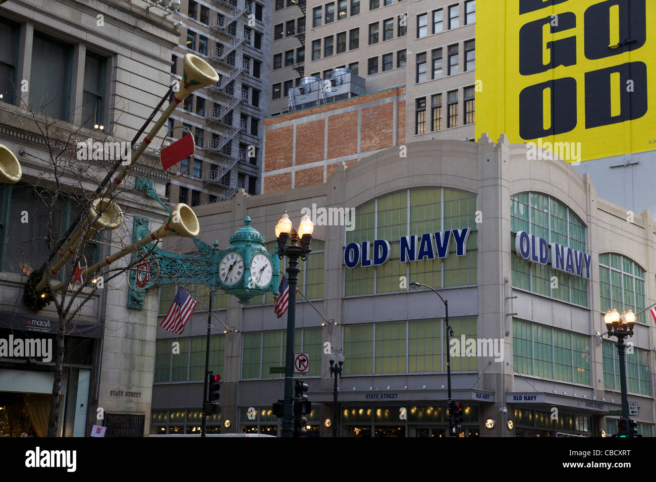 Corner of State and Washington Streets. Chicago, Illinois Stock Photo ...