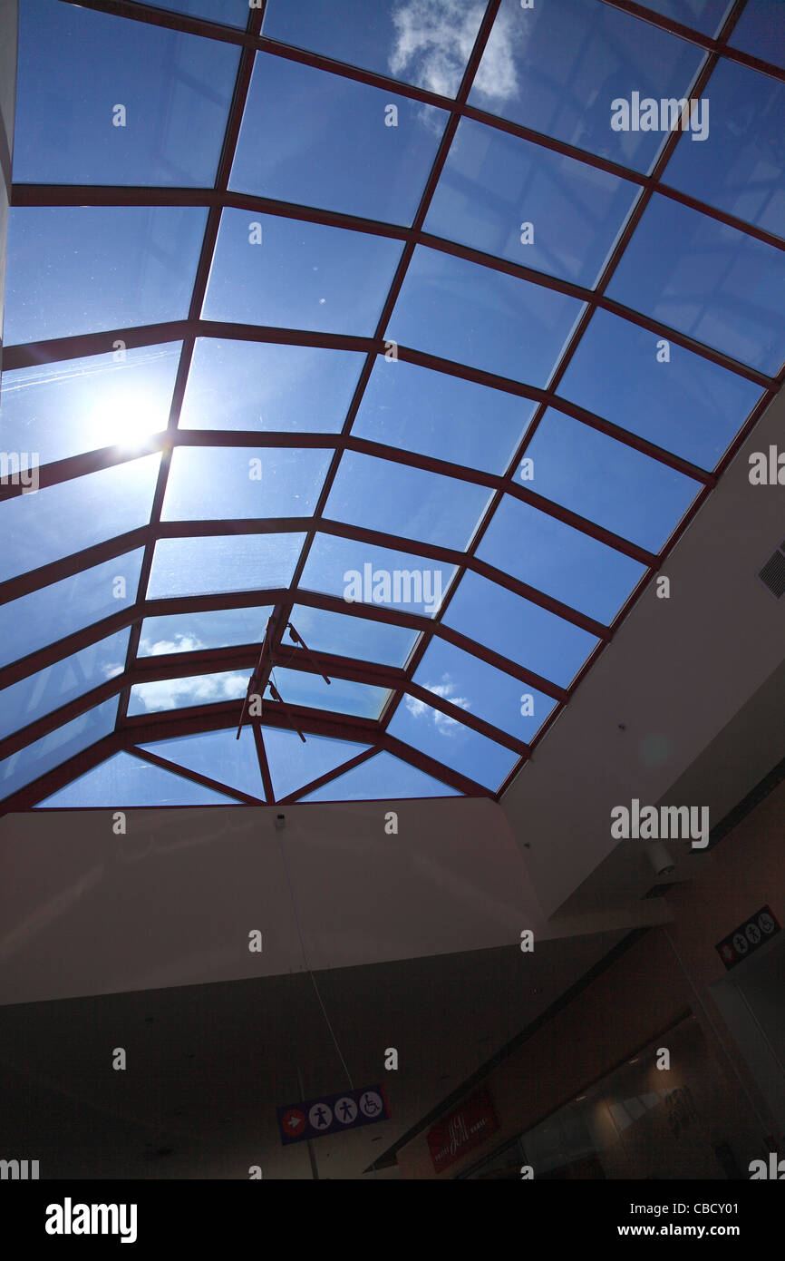 Glass Roof blue window sky Stock Photo - Alamy