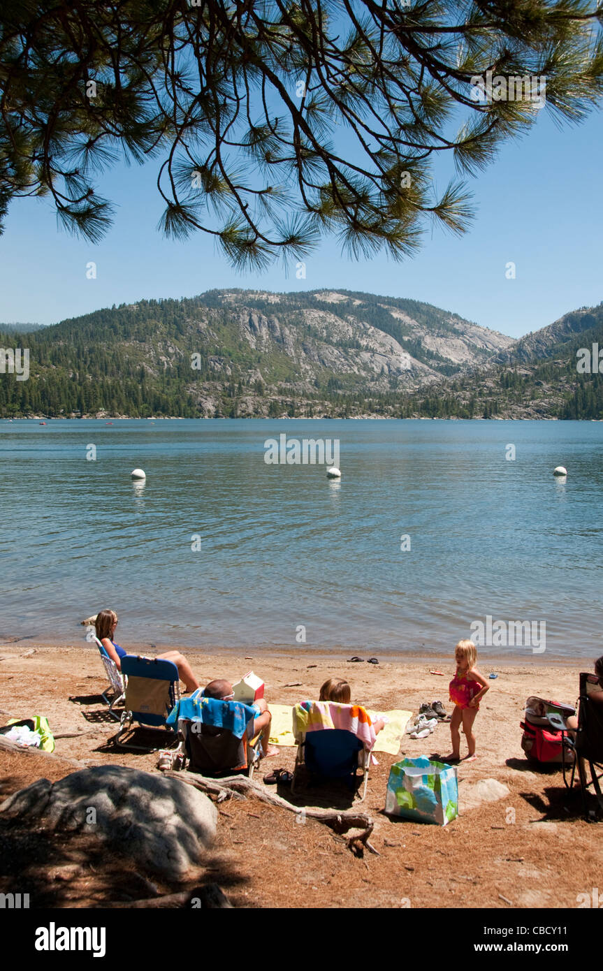 Pinecrest Lake, Picnic and Water, Pinecrest, California, USA. Photo ...