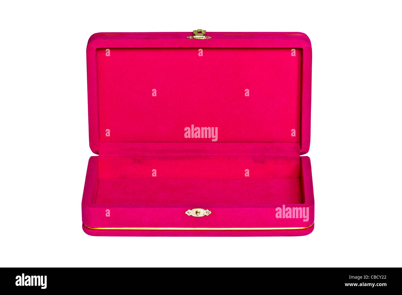pink velvet box isolated on white background Stock Photo - Alamy