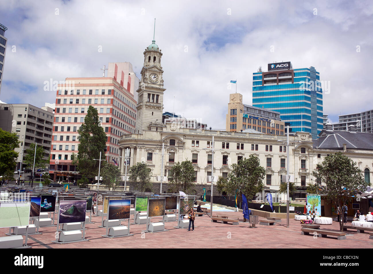 Aotea Square in Auckland City Centre, Auckland, New Zealand Stock Photo ...