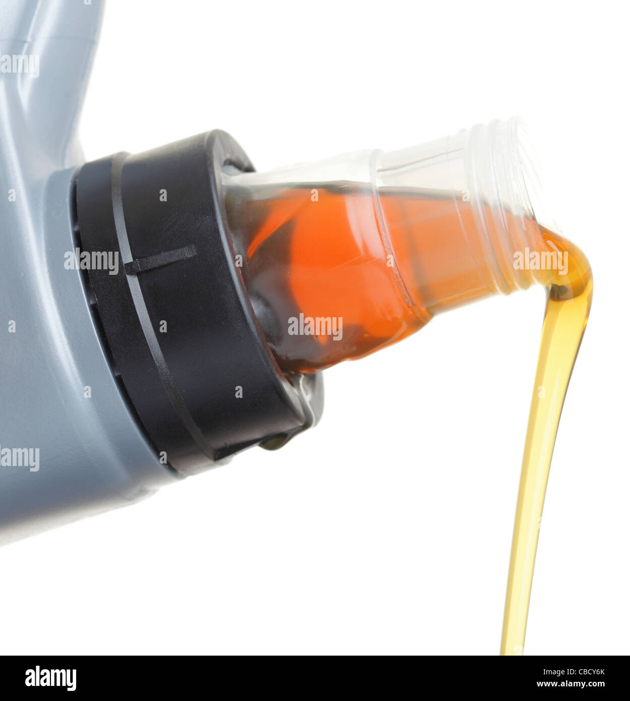 Can with car engine oil isolated on white Stock Photo - Alamy