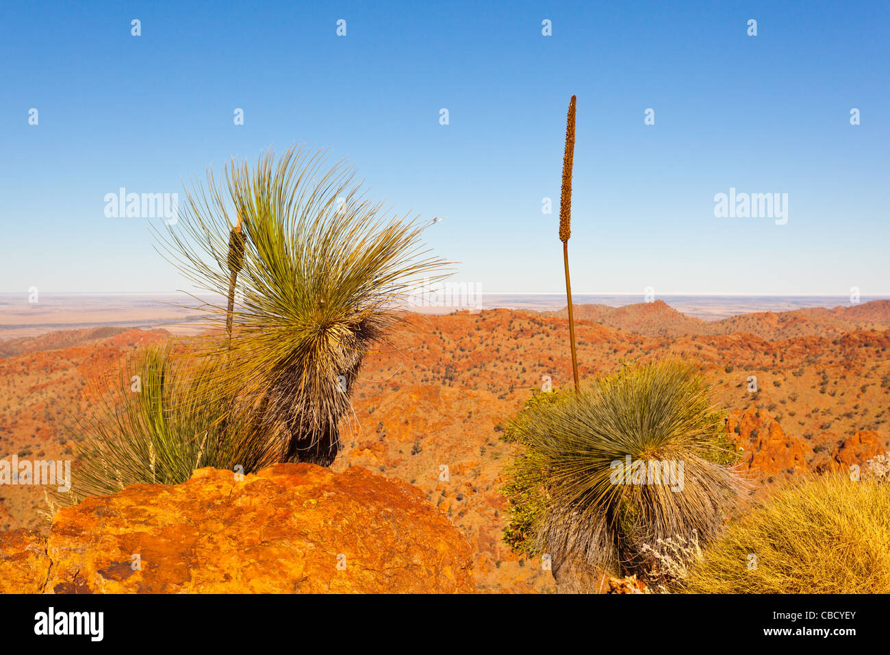 Looking over the northern Flinders Ranges from Sillers Lookout on ...