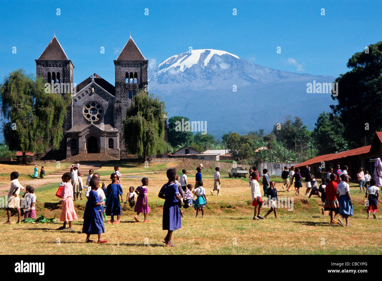 School children in Kibosho Primary School Kilimanjaro Region Tanzania ...