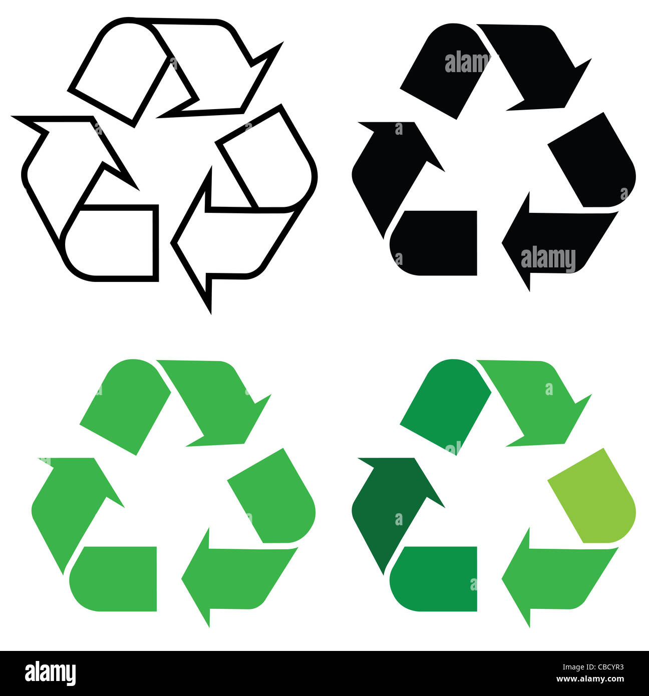 recycle sign in different format, for eco environments Stock Photo - Alamy