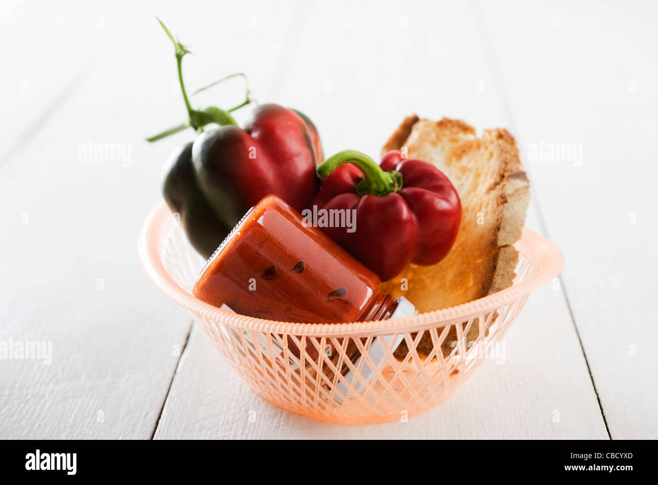 Red bell pepper coulis Stock Photo - Alamy