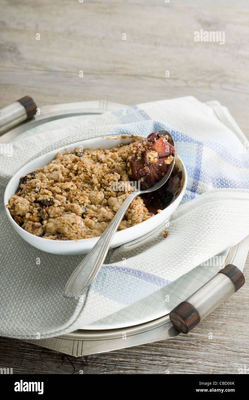 Winter fruit crumble Stock Photo - Alamy