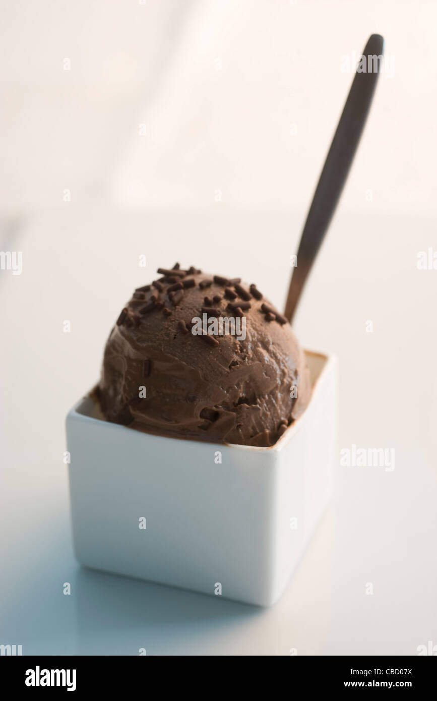 Creamy chocolate ice cream Stock Photo - Alamy