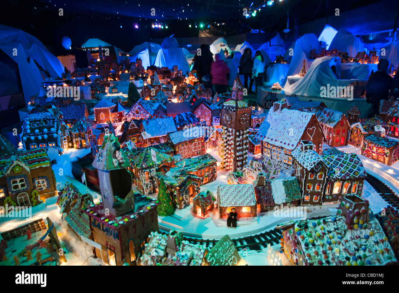 The gingerbread city of Bergen, built every year for Christmas by the ...