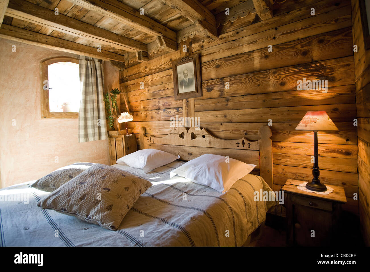 Rustic hotel room Stock Photo - Alamy
