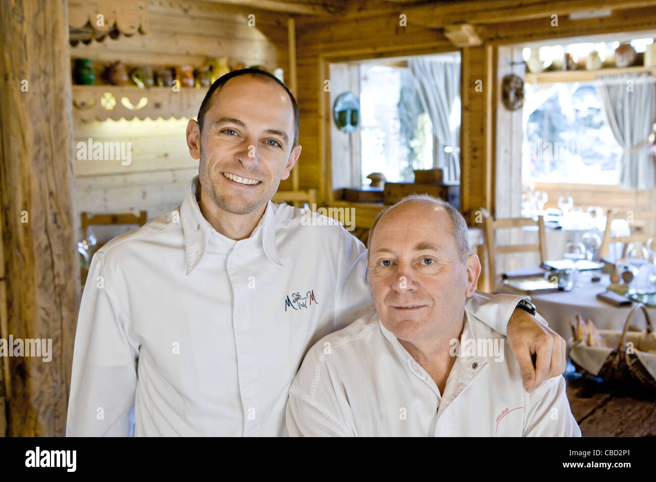 Father and son chef team, portrait Stock Photo - Alamy