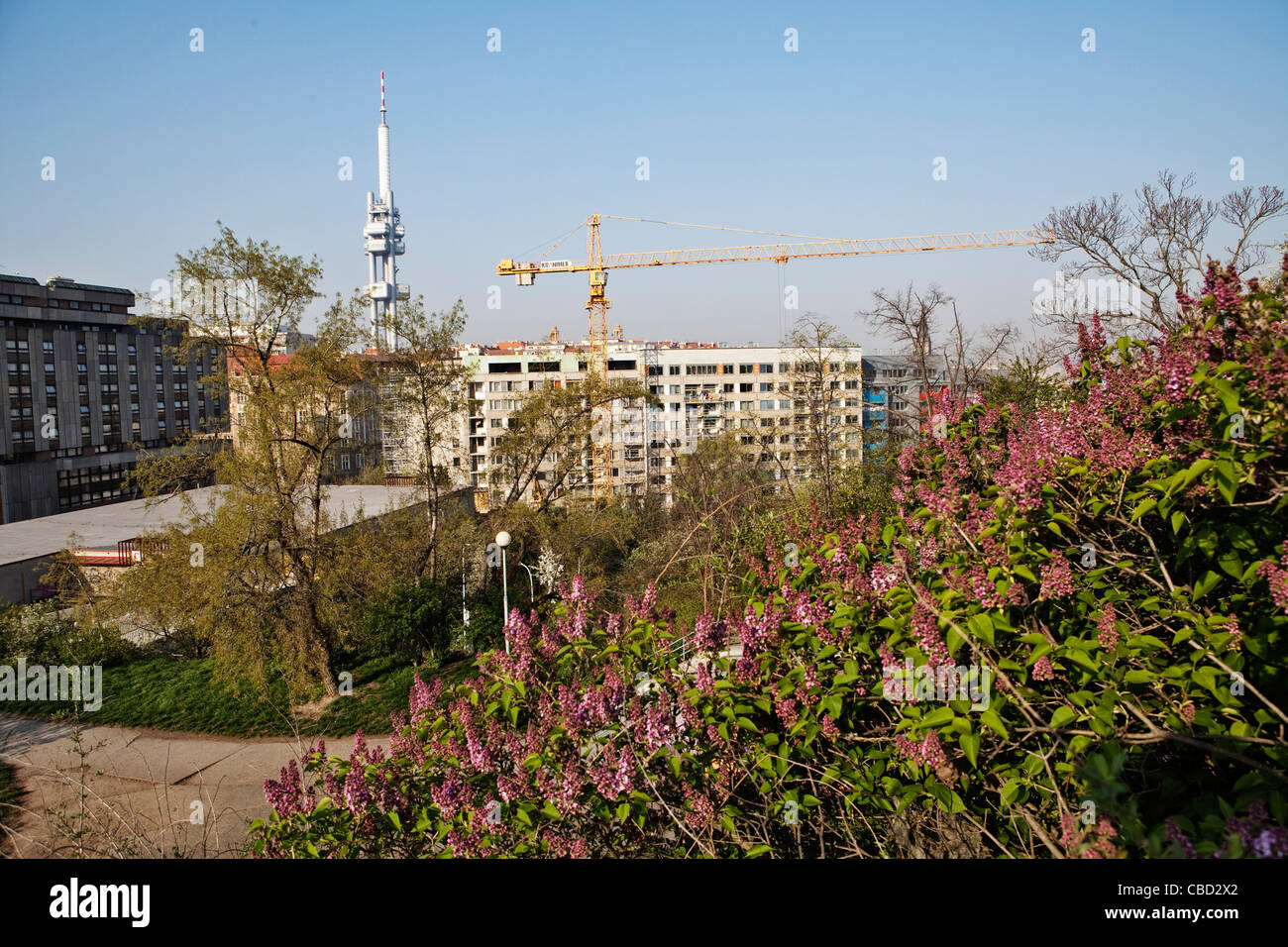 Zizkov quarter, Parukarka garden, park, Prague, city (CTK Photobank ...