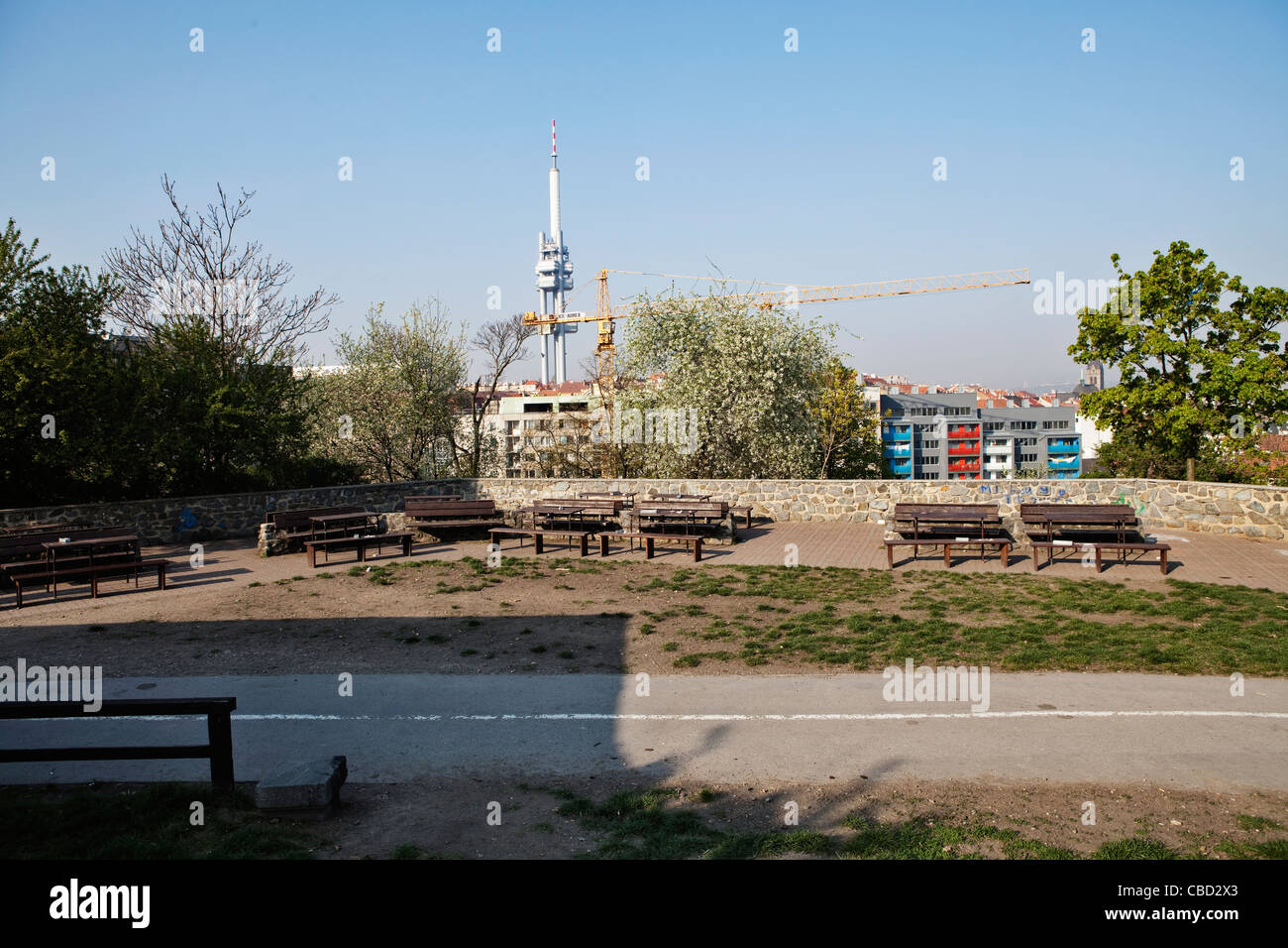 Zizkov quarter, Parukarka garden, park, Prague, city (CTK Photobank ...