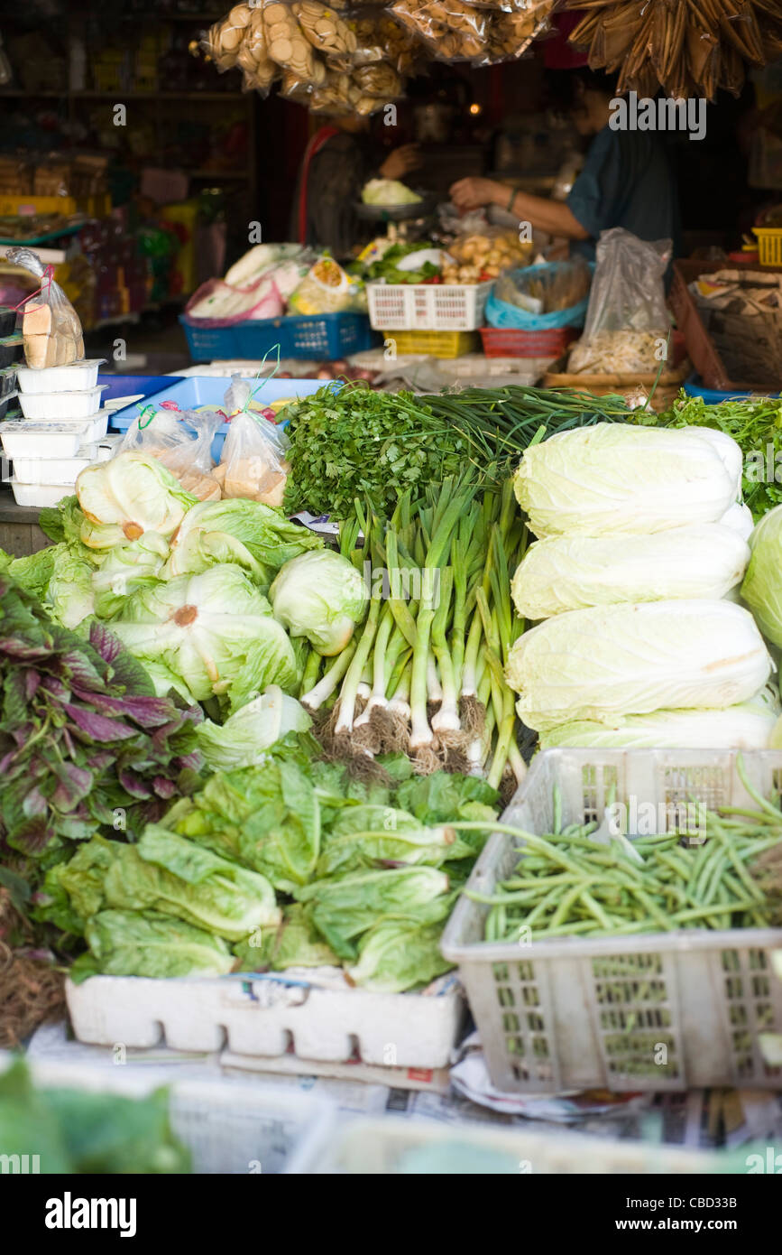 Vegetable stall in market Stock Photo - Alamy