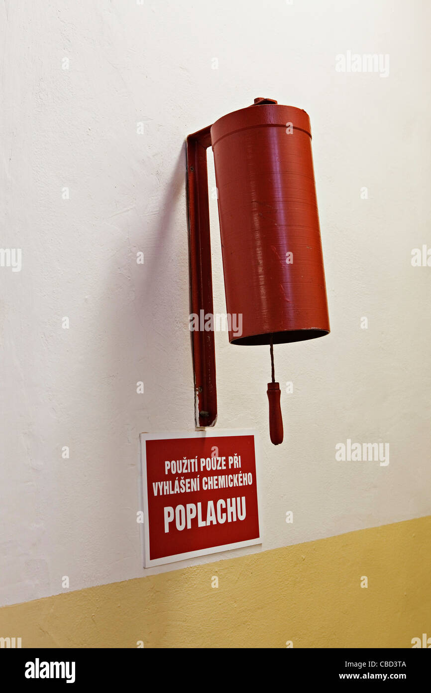 Mechanical alarm, chemical alarm in The Nuclear Research Instute in Rez ...