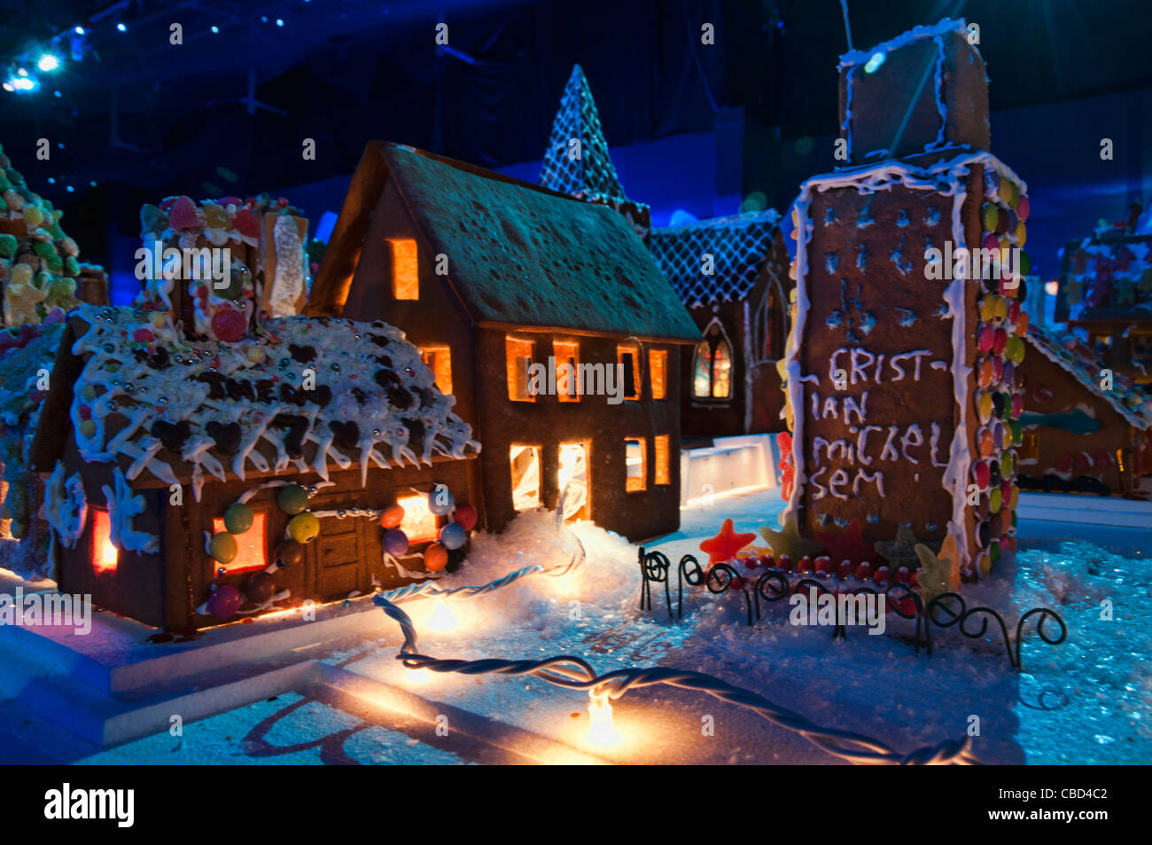 The gingerbread city of Bergen, built every year for Christmas by the ...