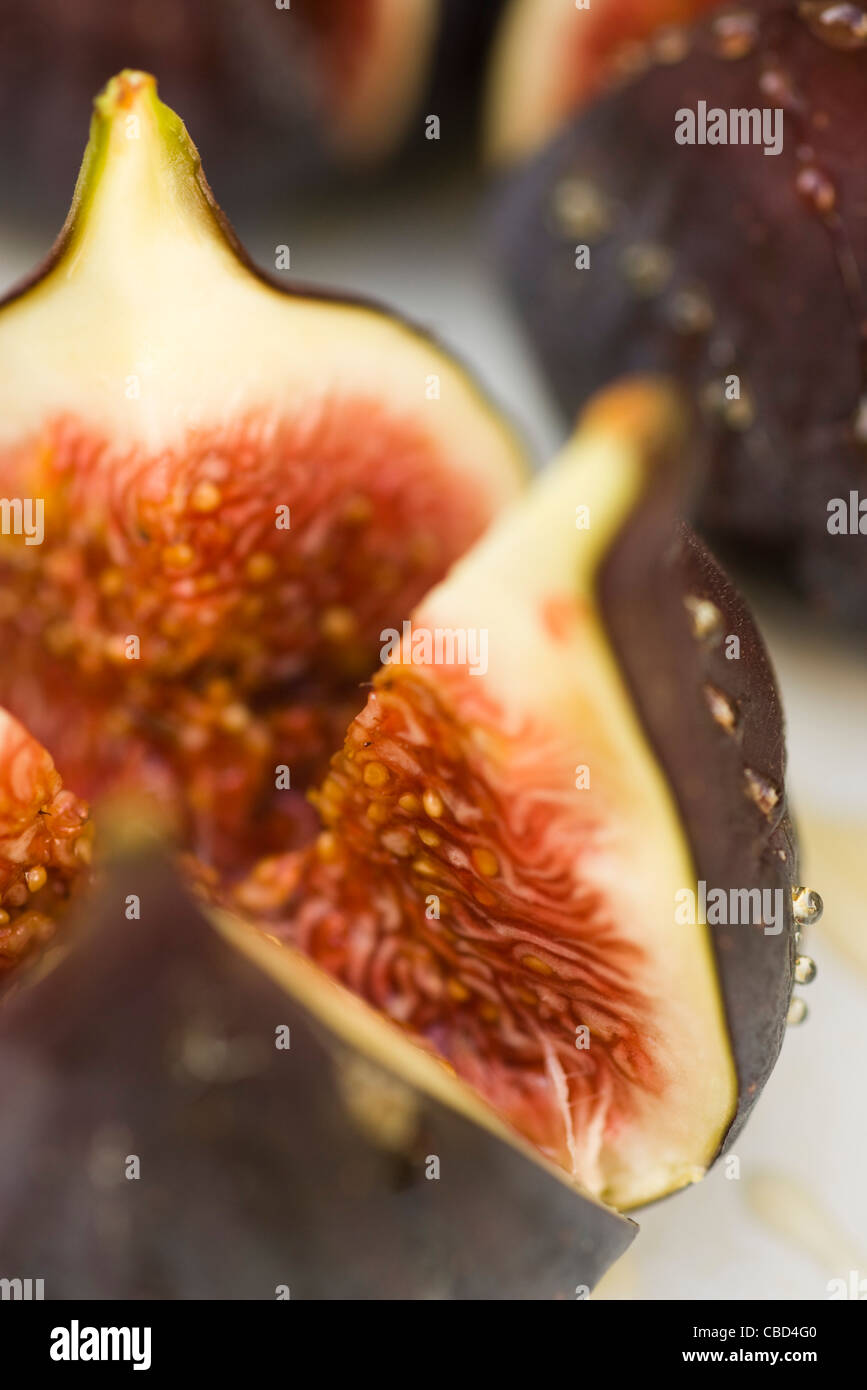 Fig cut open, close-up Stock Photo - Alamy