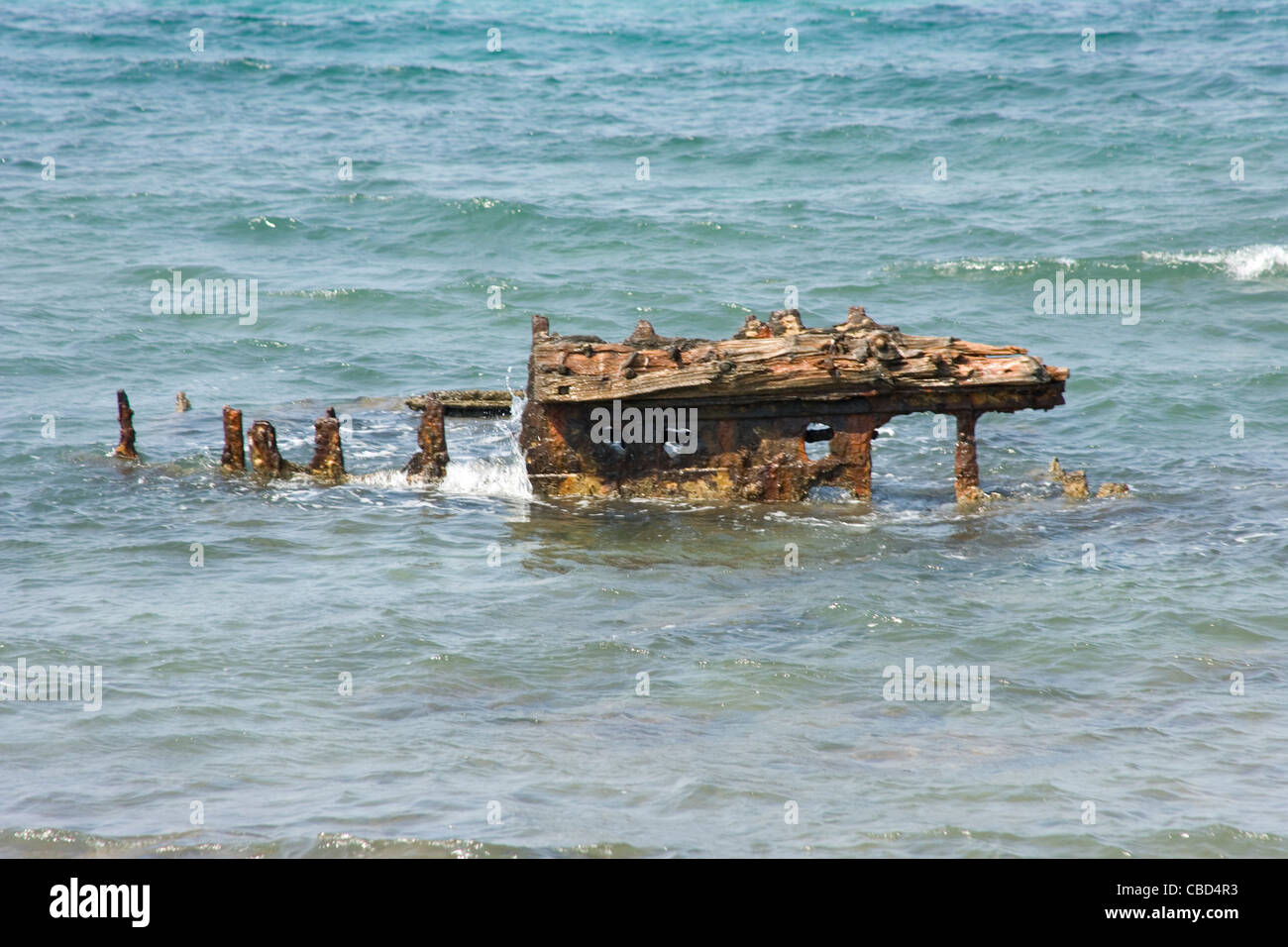 Gully Beach and British wreck scene of fighting in the 1915 campaign in ...