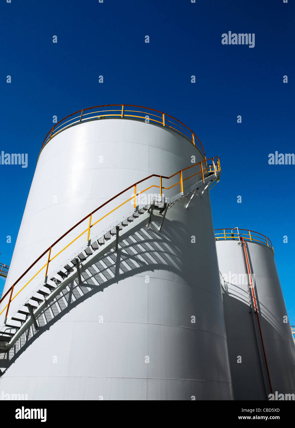 Stairs curving around water tower Stock Photo - Alamy
