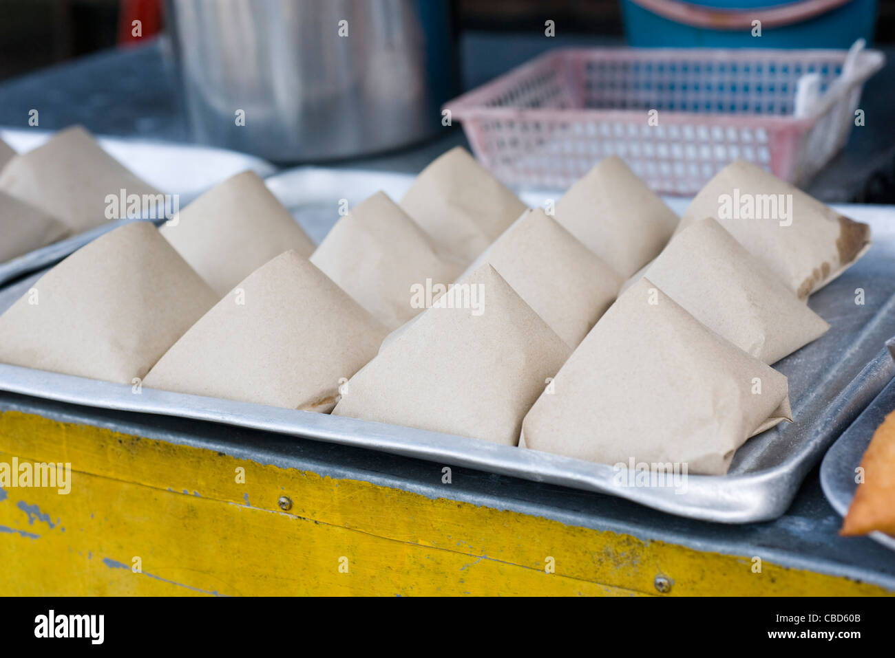 Nasi lemak wrapped in paper Stock Photo - Alamy