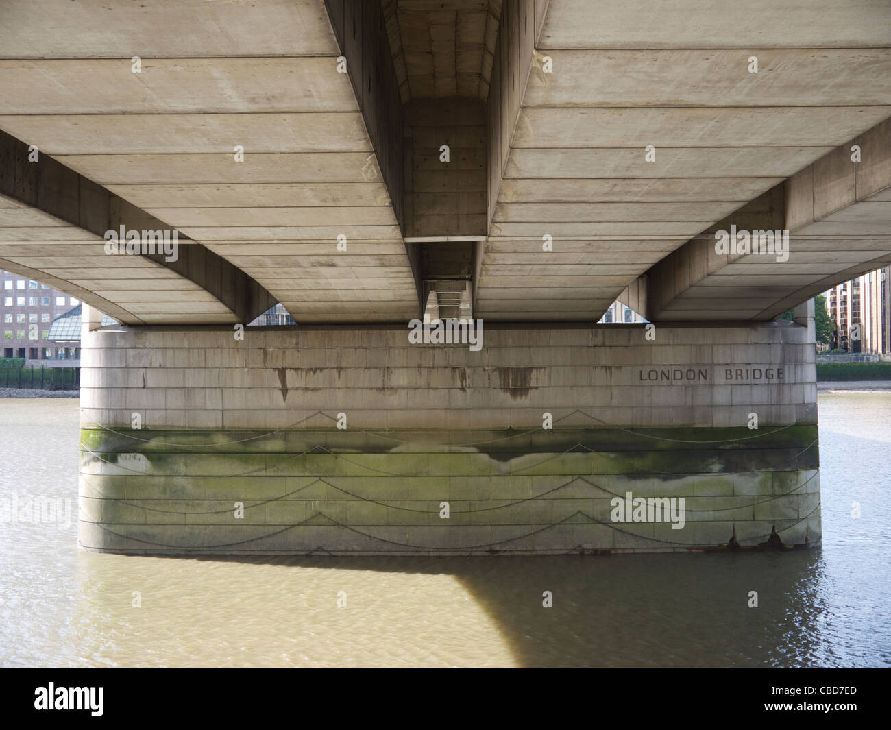 The underneath of London Bridge in London Stock Photo - Alamy