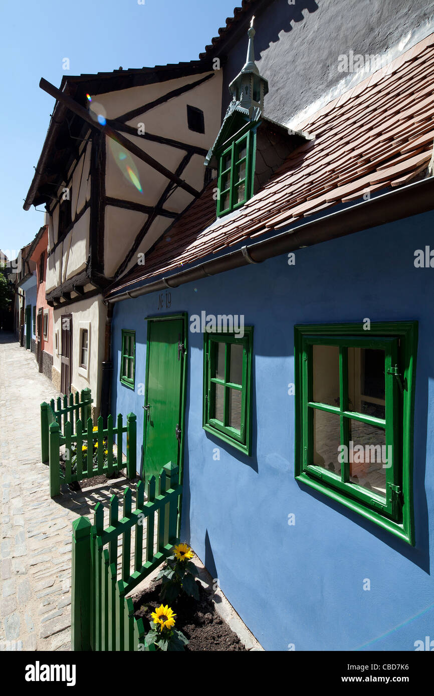 The Golden Lane, one of the major tourist attraction at Prague Castle ...