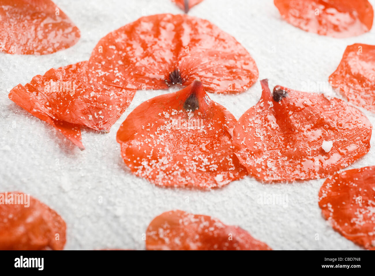 Crystallized poppy petals Stock Photo - Alamy