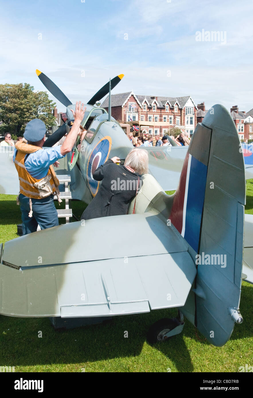 "The Lytham Spitfire" full-size glass-fibre replica aircraft at a ...