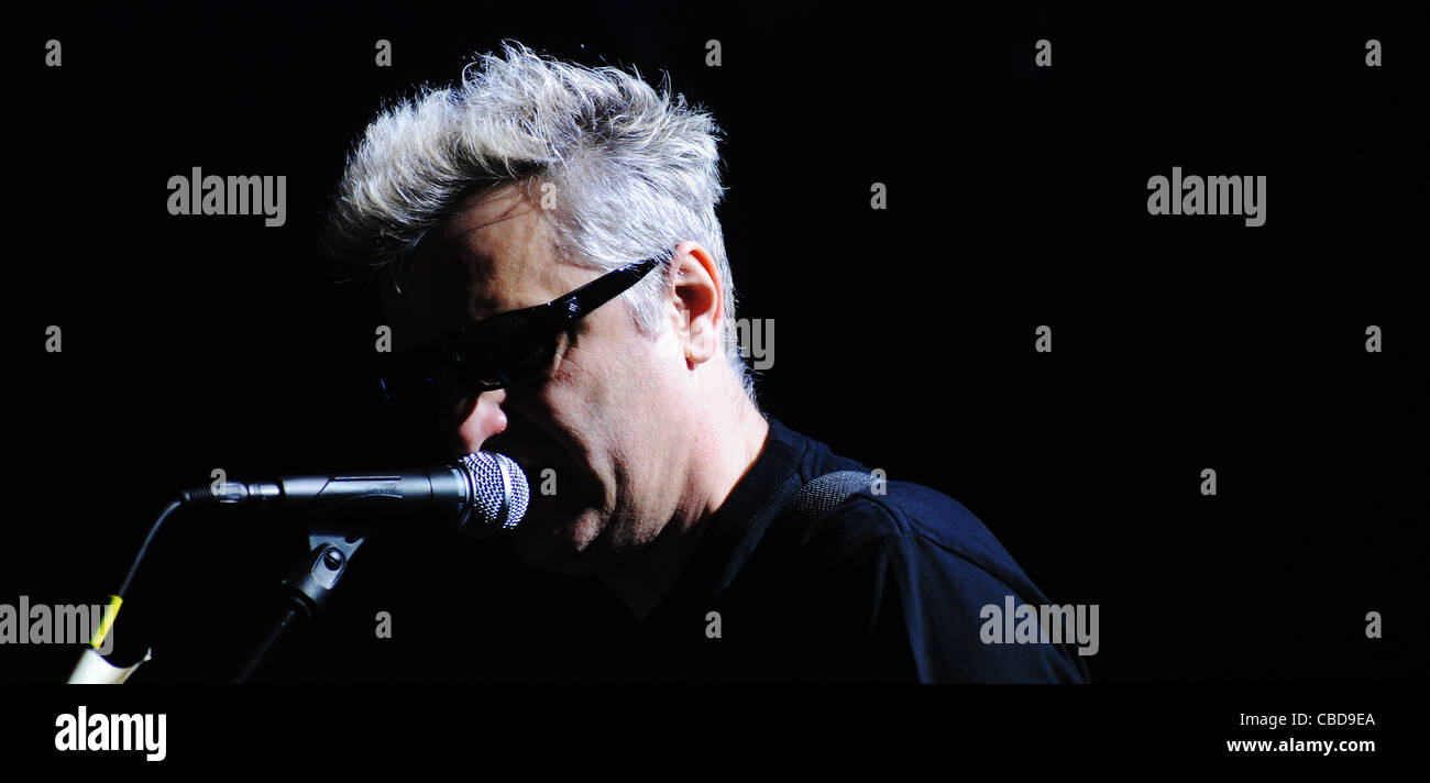 Petr Stepan from XIII. century band during the concert in Kbely, Prague ...