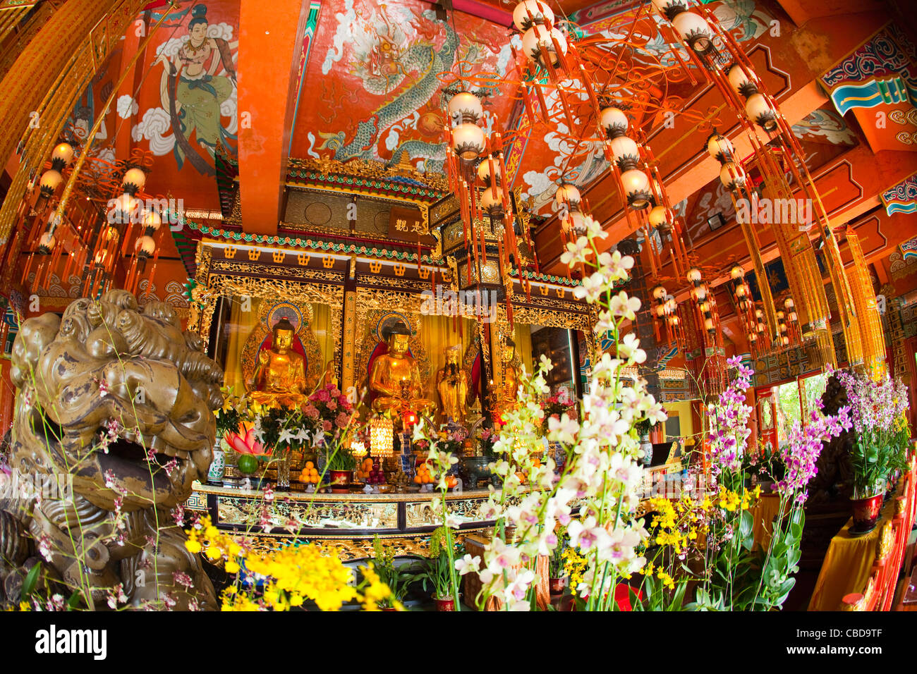 Interior of chinese monastery hi-res stock photography and images - Alamy